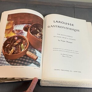 Vintage Larousse Gastronomique Cookbook/the Encyclopedia of Food Wine ...