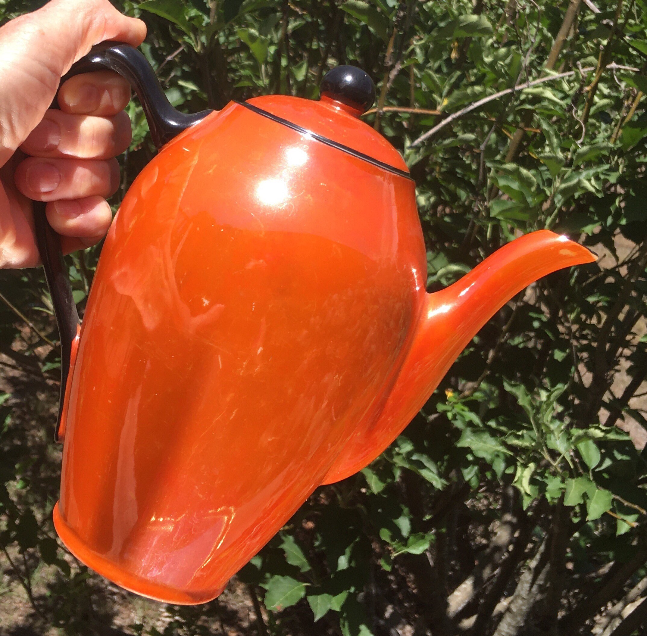 Vintage ART DECO Orange Lusterware Coffee Set/rudolf Wachter | Etsy