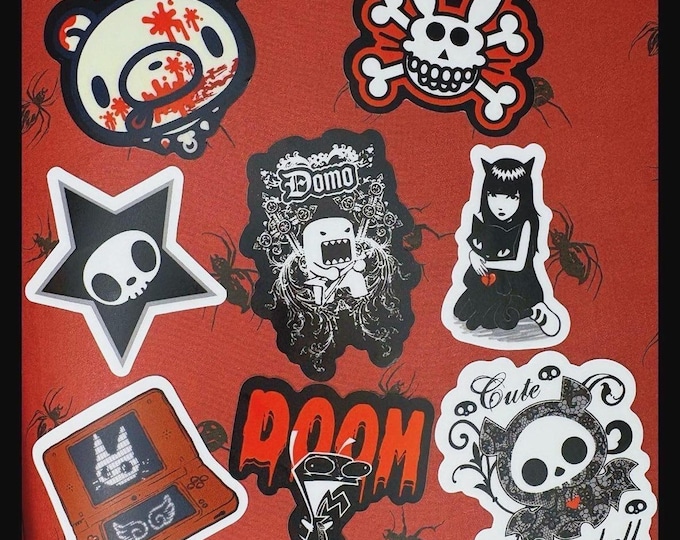 Emo Stickers ONLY 1 LEFT :( No Restock Mallgoth Mid 2000s Sticker Sheet ...