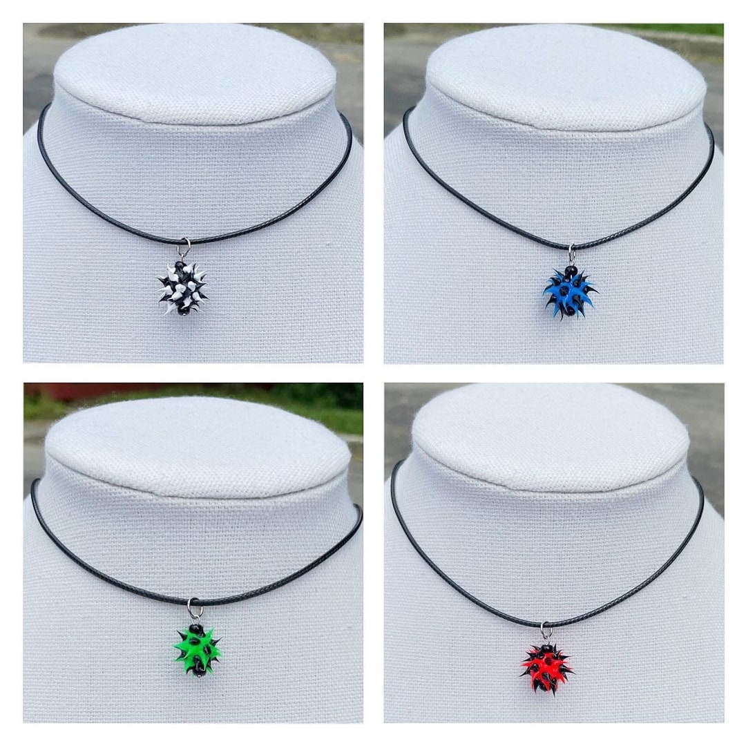Y2k Necklace Jelly Spike Choker 90s Jewelry - Etsy