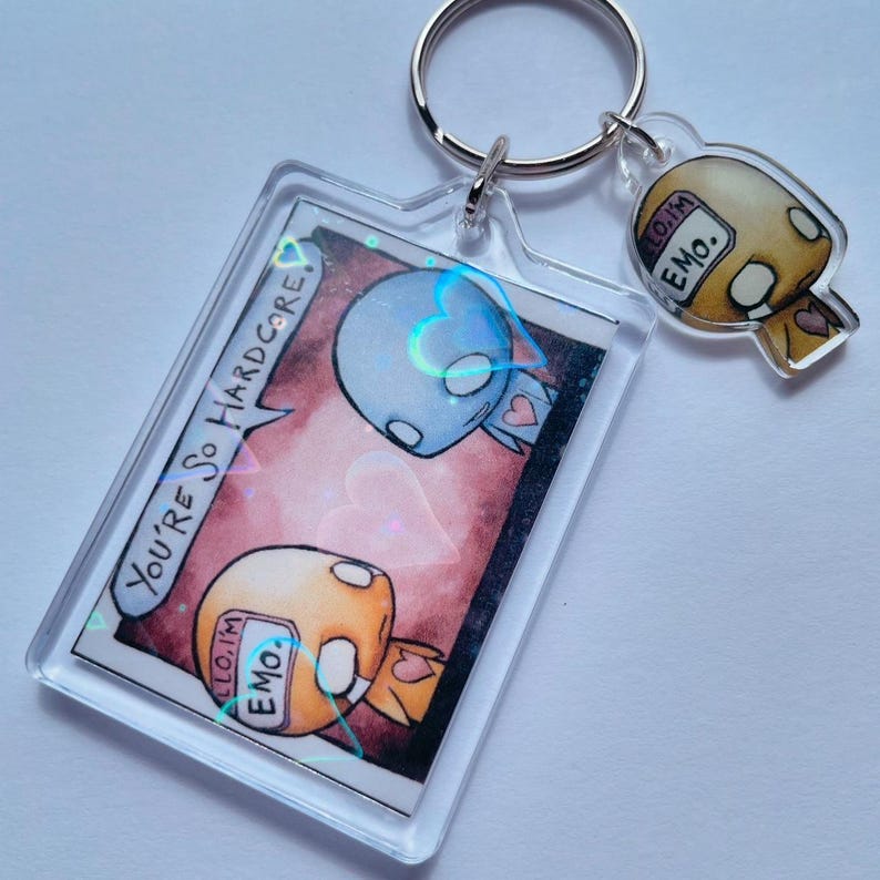 Restocked! Early 2000s Y2k Holographic Keychains Emo Charms Emily the ...