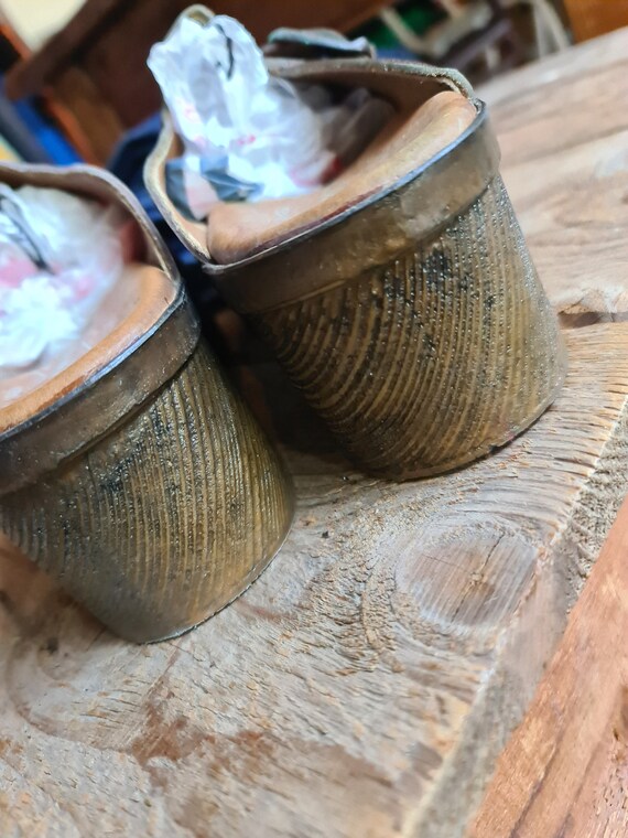 1960s vintage clogs platform sandals leather woodstoc… - Gem