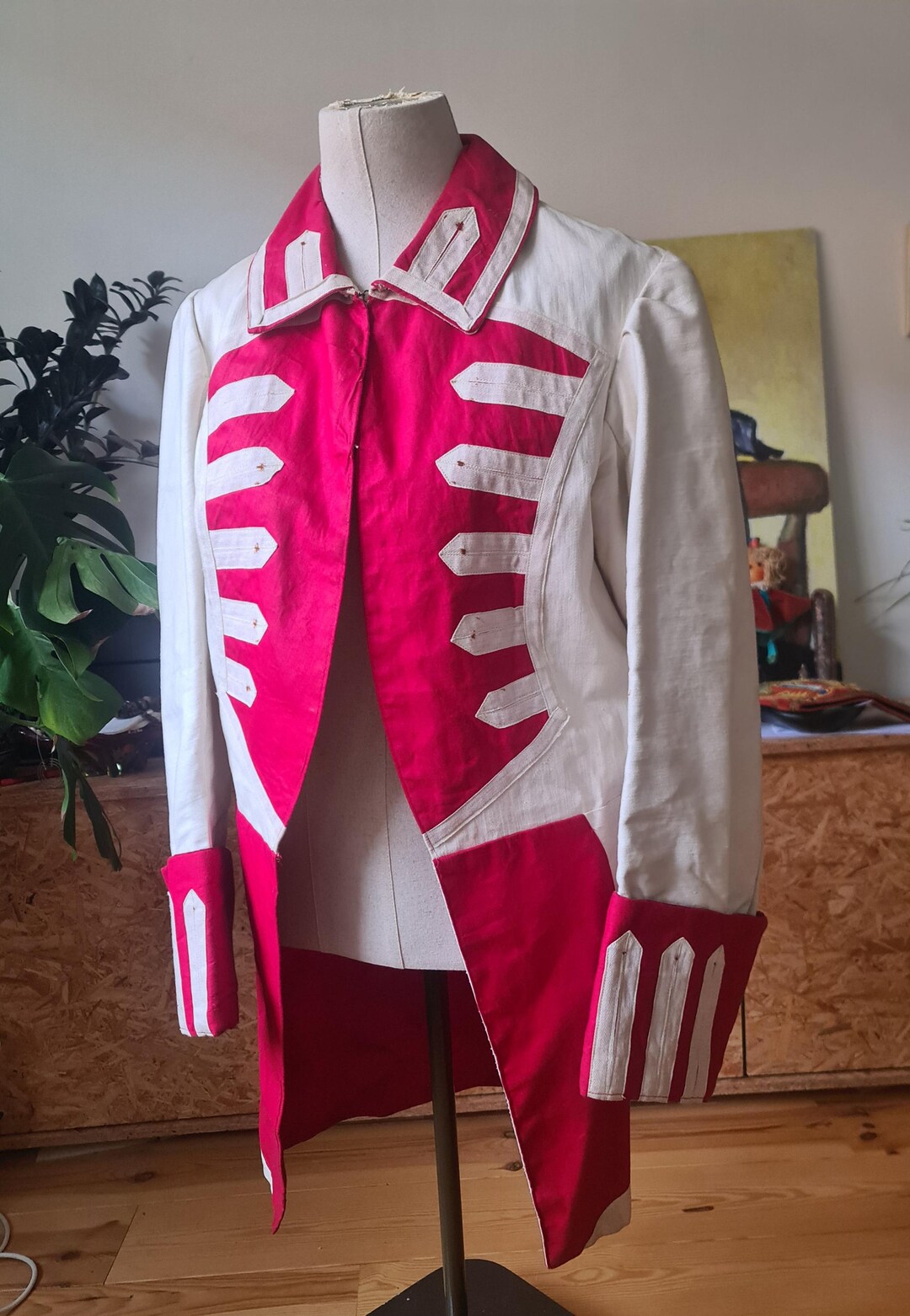 Antique Theater Marching Band Cavalry Butler Circus Tailcoat Handmade ...
