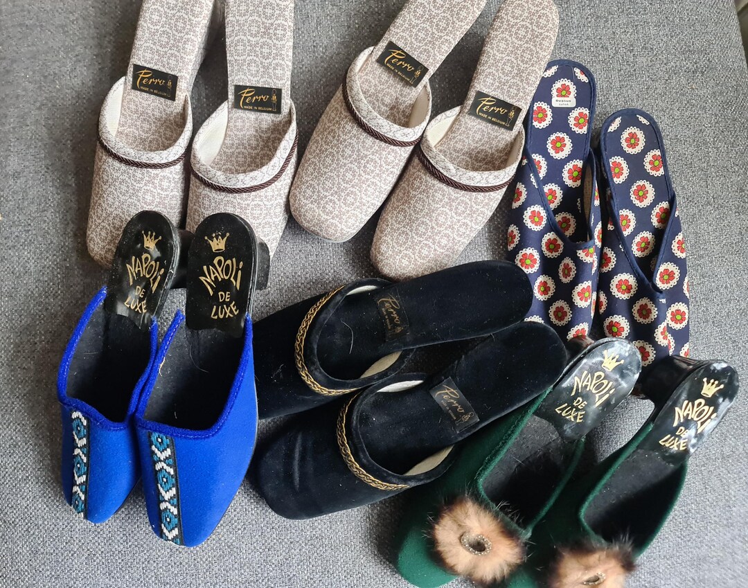 Deadstock Vintage Indoor Mule Mules Slippers 1970 70s Old Stock Unworn ...