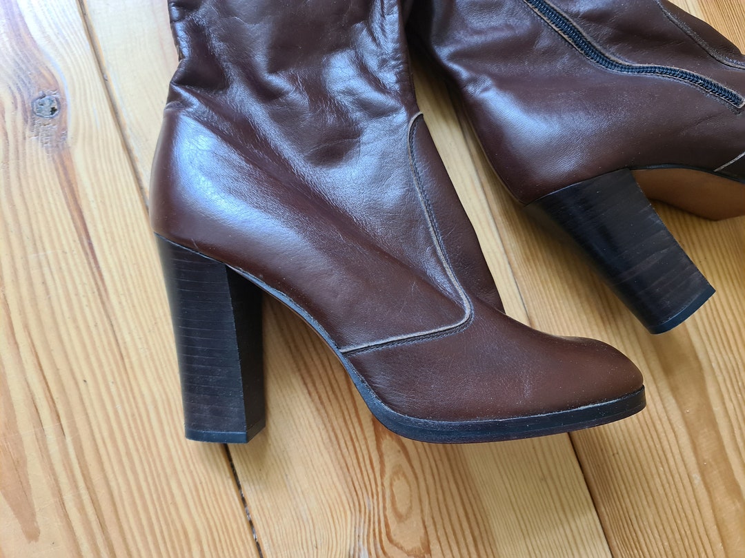 Vintage Tall Boots 1980s New Old Stock Massarosa Made in Italy - Etsy