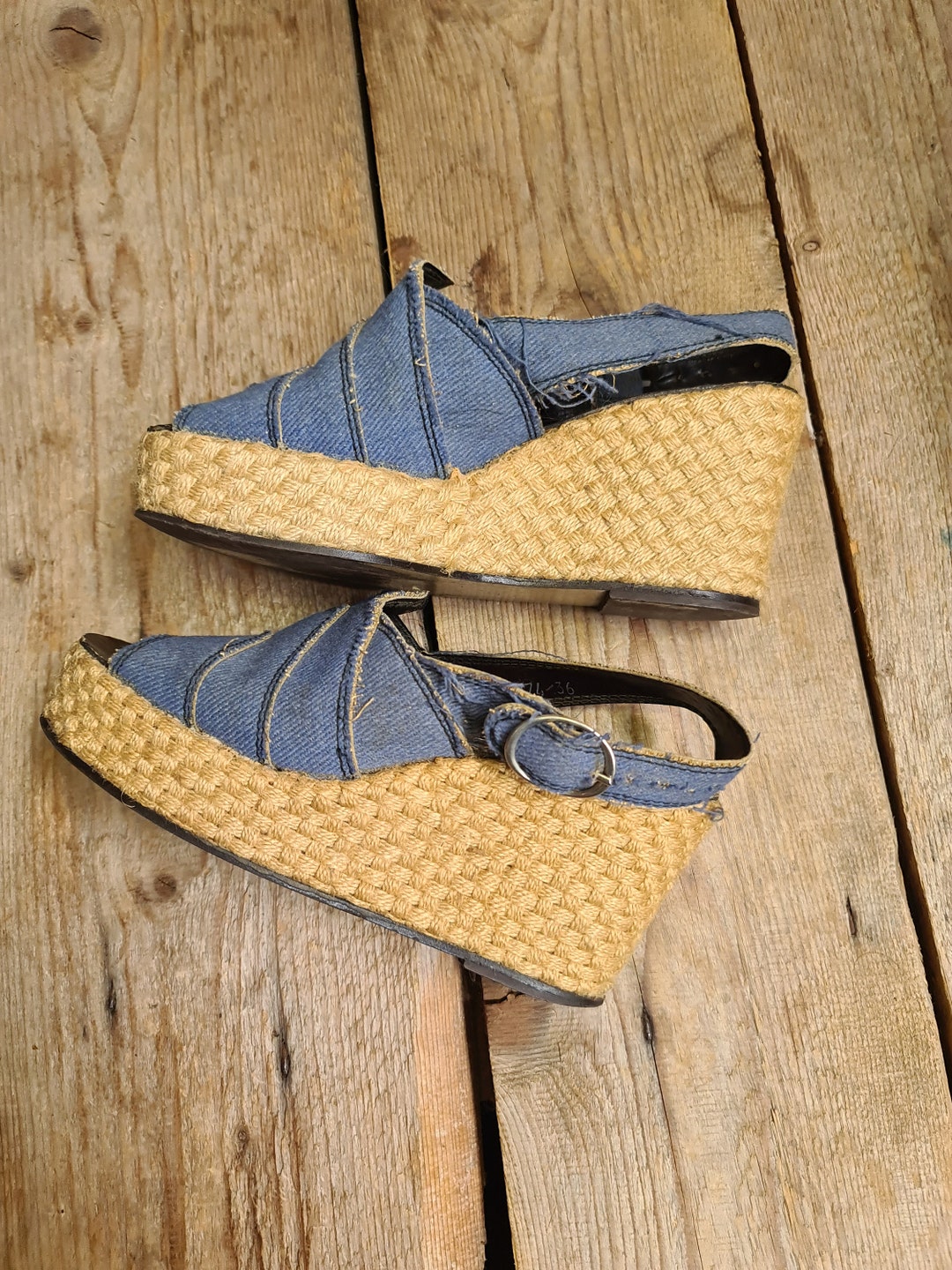 Pollini Vintage Wedges Platform 70s - Etsy