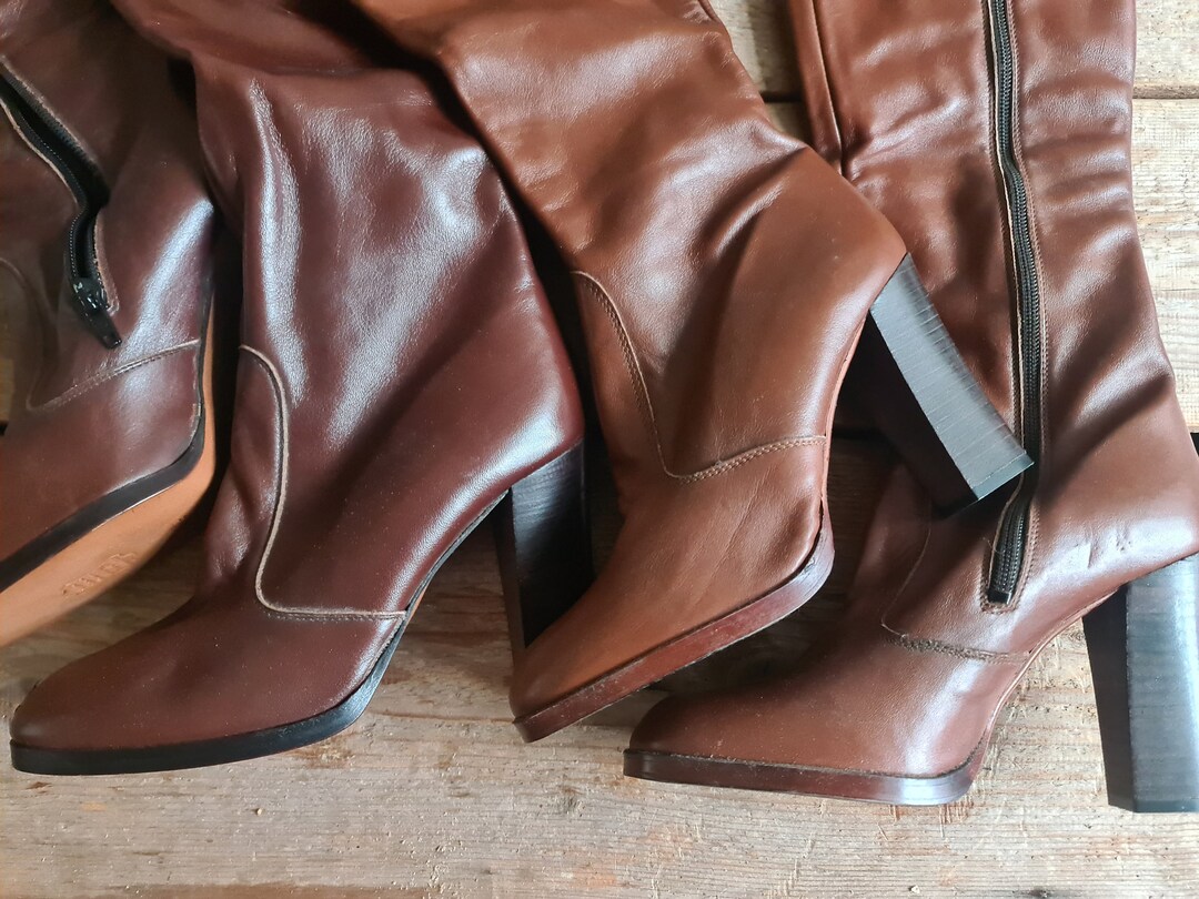 Vintage Tall Boots 1980s New Old Stock Massarosa Made in Italy - Etsy