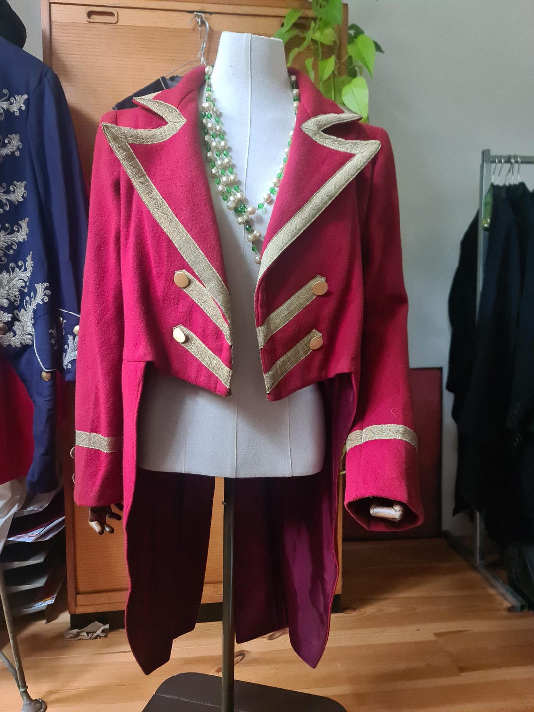 Handmade Theater 1940s Costume Wool Vintage Jacket Swallow Tail Coat ...