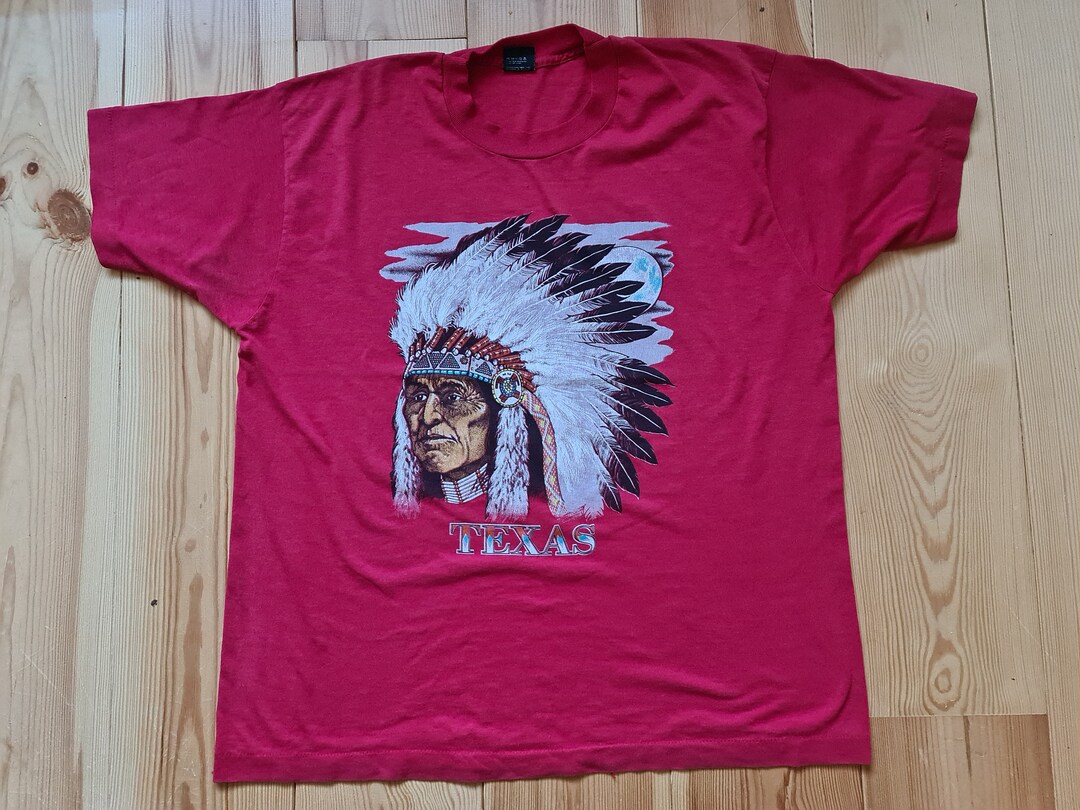 1980s Single Stitch Native American Texas T Shirt Screen Stars Best ...