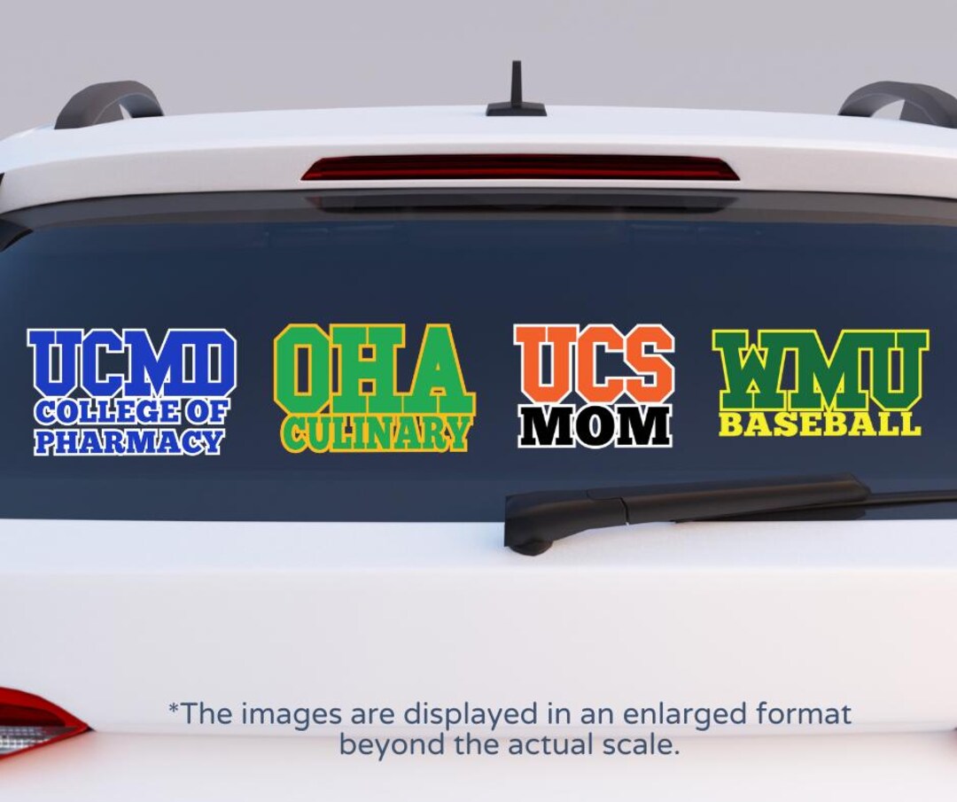 Custom School Vinyl Decal – Alumni, Student, Team or Fan Decal - Etsy