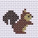 Squirrel Cross Stitch Pattern, Cute Woodland Animals, Minimal Wall ...