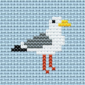 Mini Seagull, Tiny Cross Stitch Pattern, Nautical Embroidery for Marine Decor, Coastal Style ...