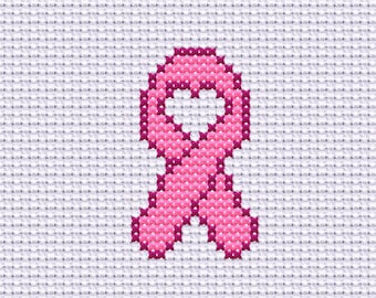 Awareness Ribbon Heart Cross Stitch Pattern - Etsy