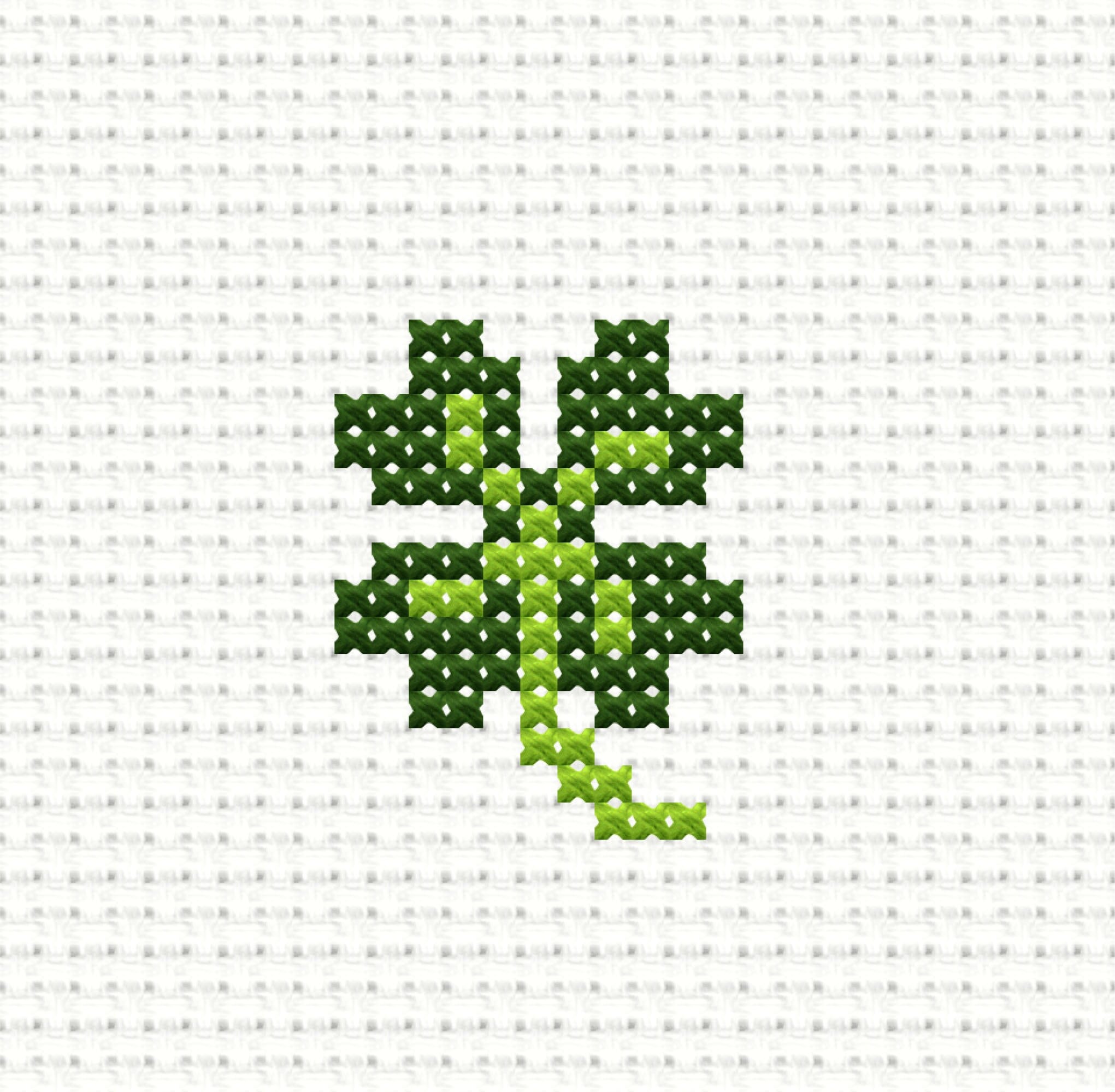 Clover, Super Easy Cross Stitch Pattern Chart, Instant Download, Simple ...
