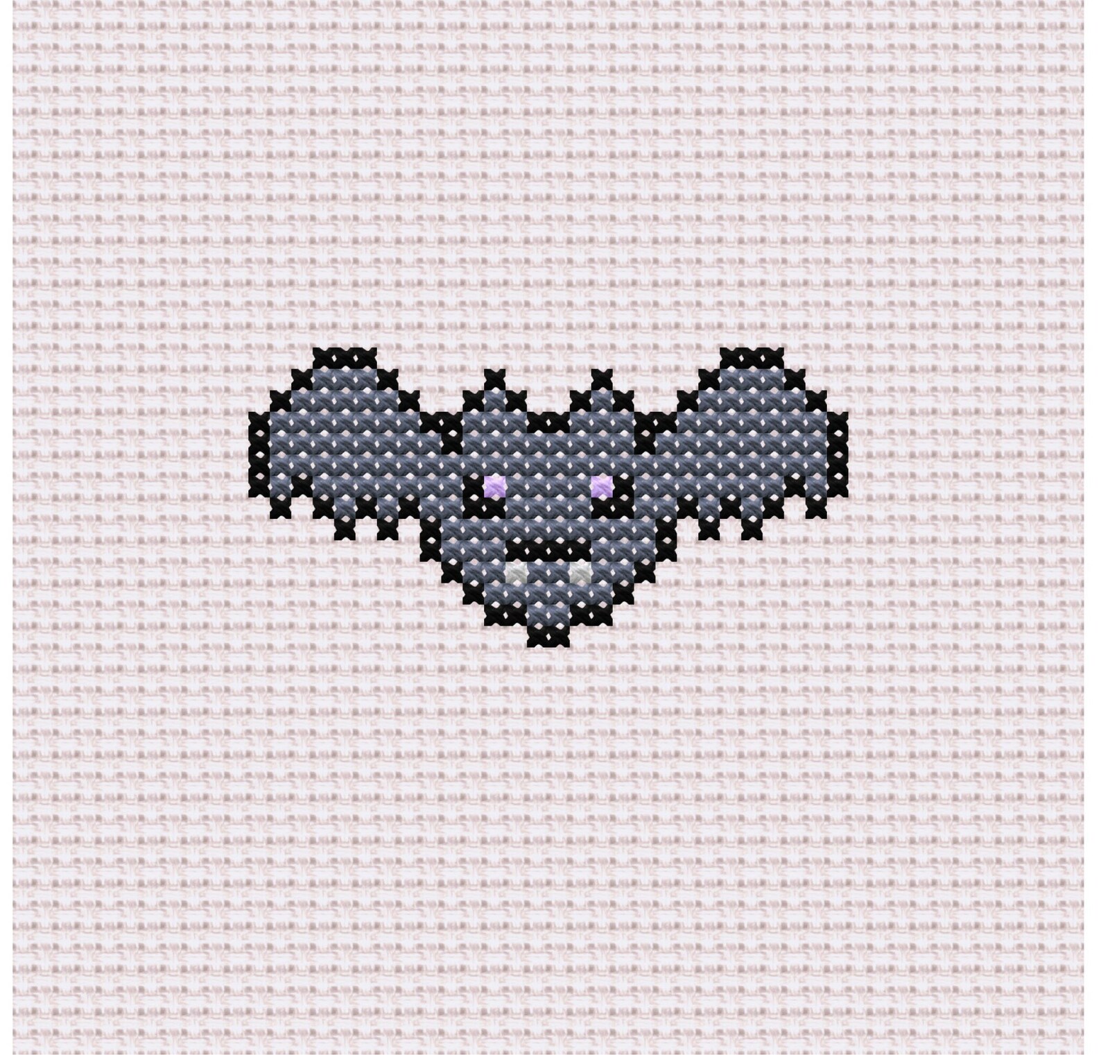 Cute Mini Bat, Cross Stitch Pattern, Simple X Stitching, Tiny Motif ...