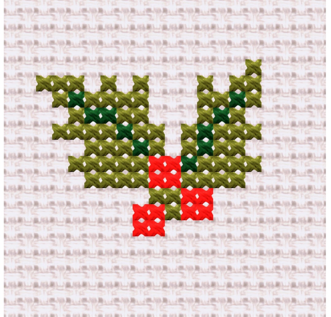 Holly Berry X Stitch Pattern, Modern Cross Stitch, Simple Stitching ...