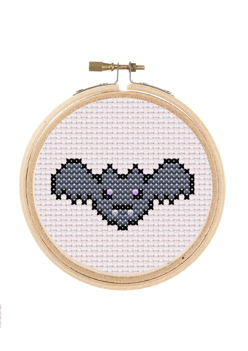 Cute Mini Bat, Cross Stitch Pattern, Simple X Stitching, Tiny Motif ...