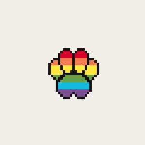 Paw Print Rainbow, Easy Embroidery Design, Mini Cross Stitch Pattern ...