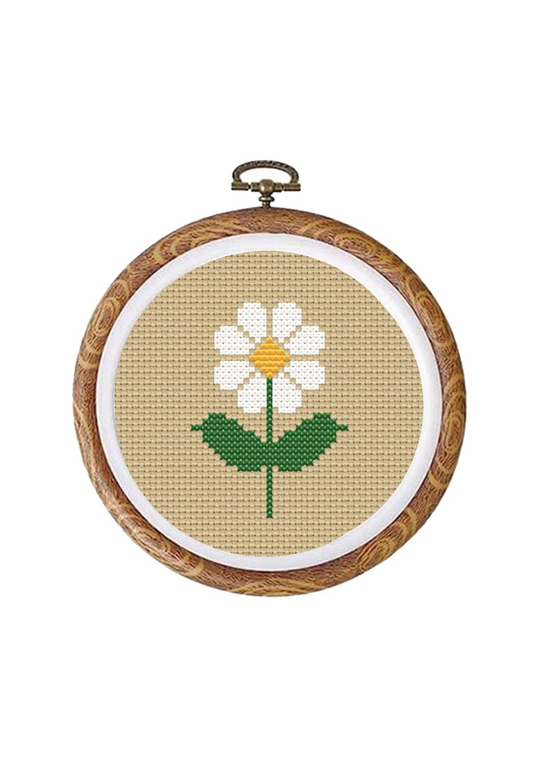 Margarita Flower, Easy Daisy Cross Stitch Pattern, PDF Chart for ...
