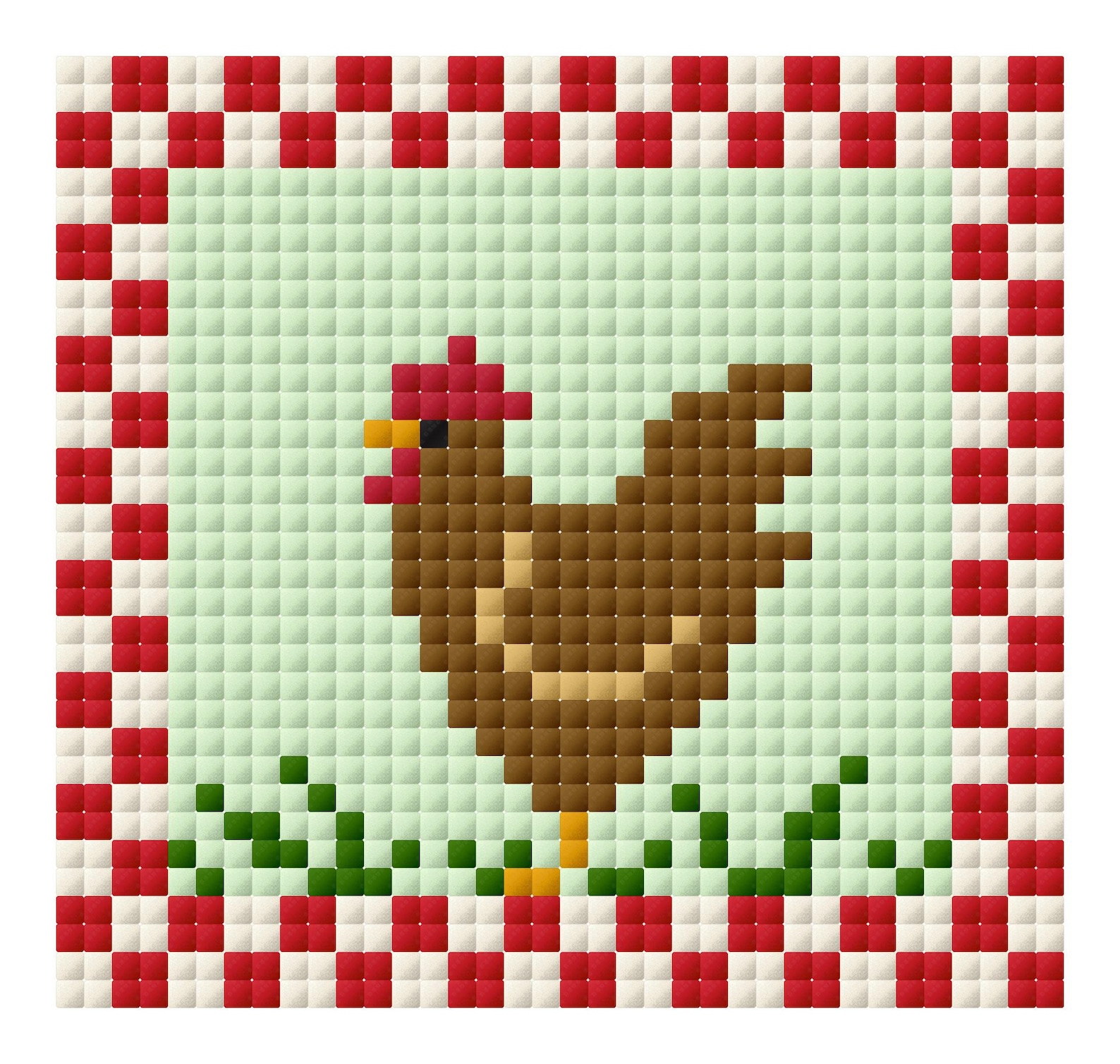 Hen, Cross Stitch Pattern, Simple Stitching, Easy for Beginners ...
