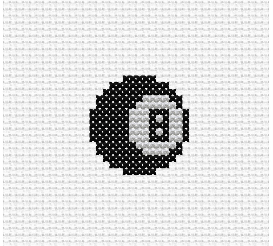 Magic Eight Ball Cross Stitch Pattern, Game Room Decor, Lucky One, Dorm ...
