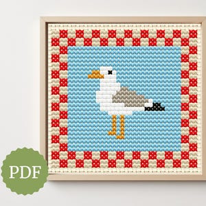 Cross Stitch Seagull Pattern, Simple Stitching, Easy for Beginners ...