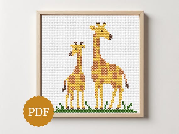Baby Giraffe Pixel Art