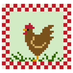 Hen, Cross Stitch Pattern, Simple Stitching, Easy for Beginners ...