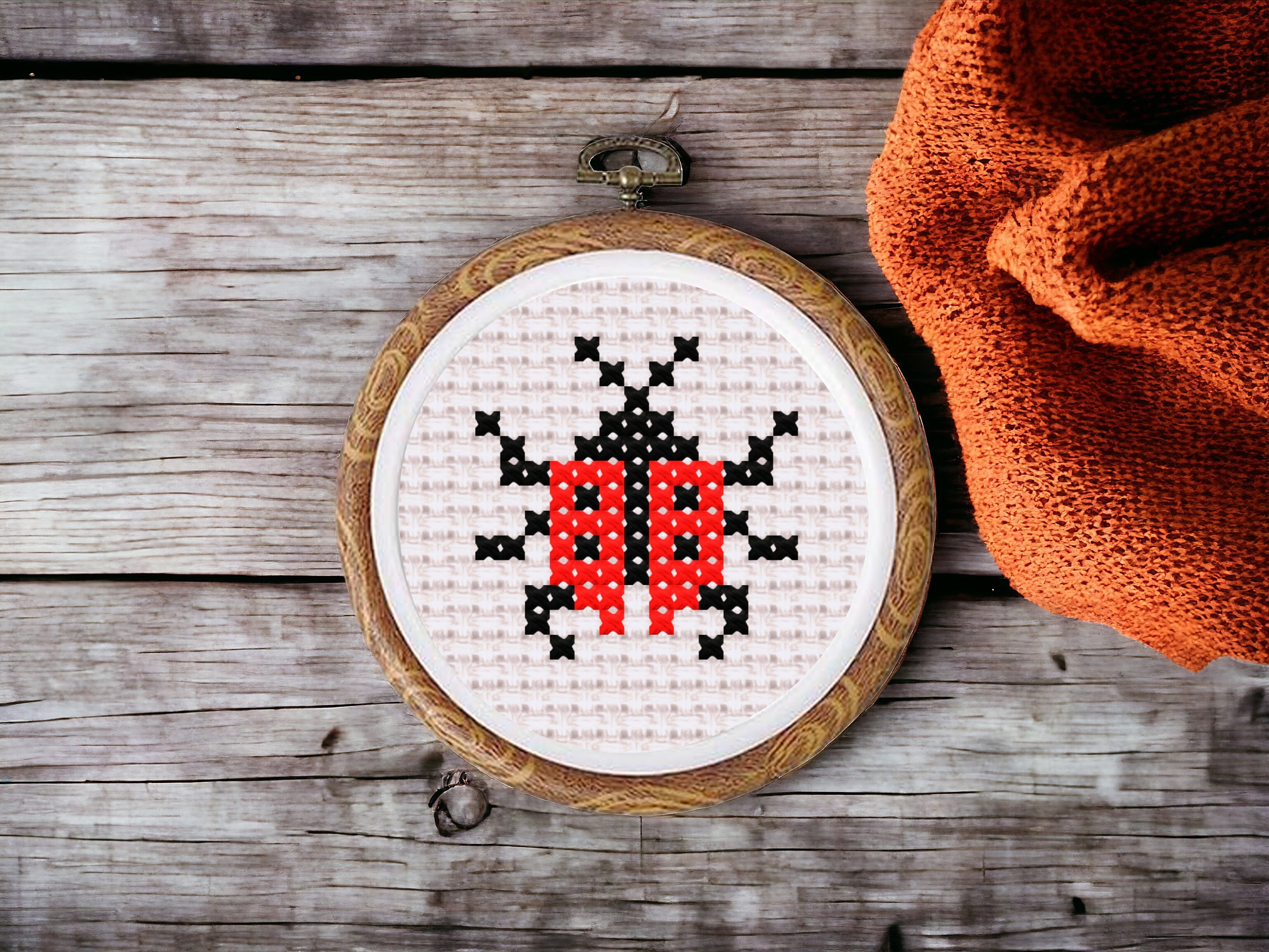 Super Easy Ladybird, Simple Cross Stitch Pattern Chart, Instant ...