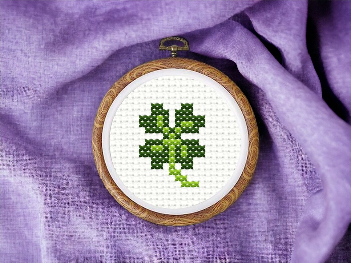 Clover, Super Easy Cross Stitch Pattern Chart, Instant Download, Simple ...