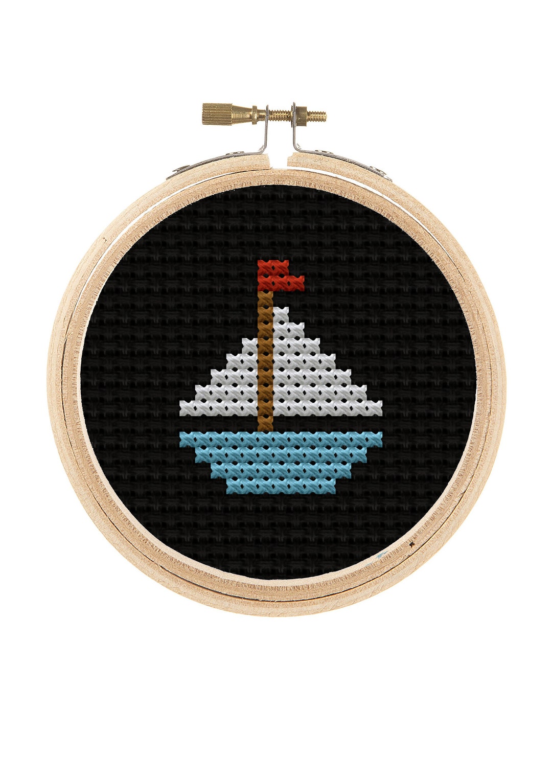 Little Sailing Boat, Easy Cross Stitch Pattern, Simple Counted X Stitch ...
