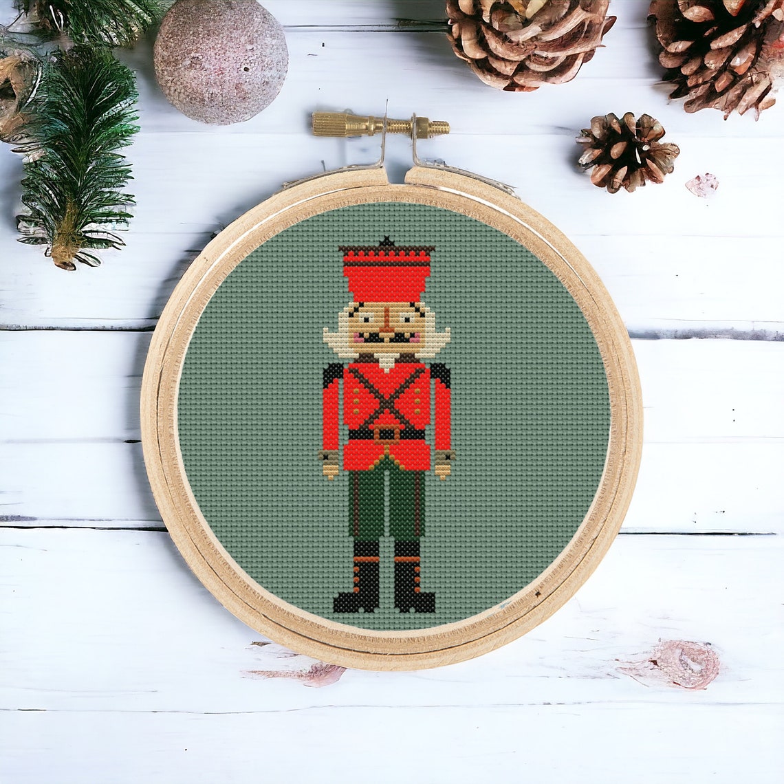 Nutcracker Cross Stitch Pattern, Modern X Stitch for Holiday Season ...