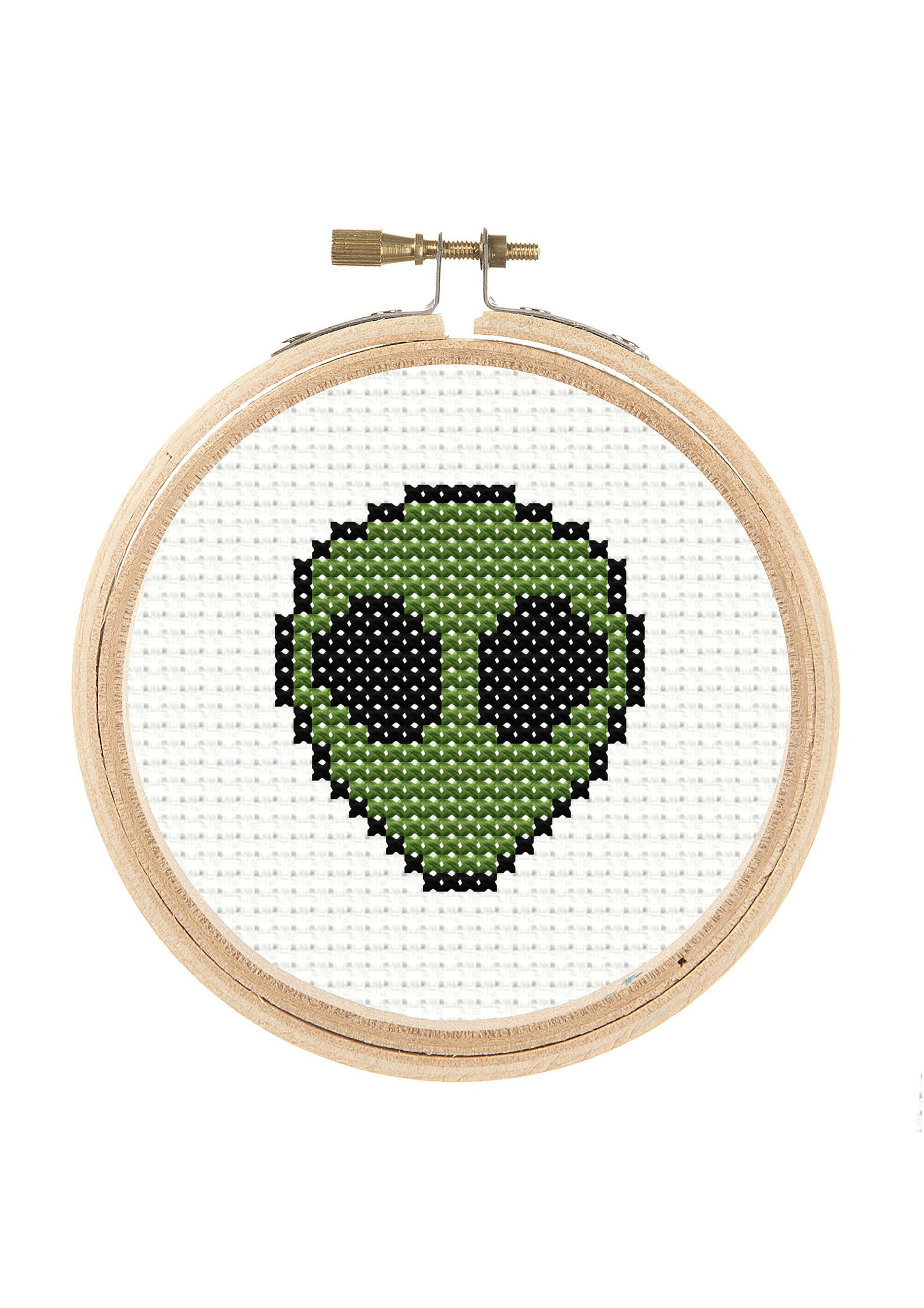 Miniature Alien Head, Spacey Cross Stitch Pattern, Simple X Stitch ...