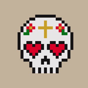 Sugar Skull Cross Stitch Pattern, Halloween Diy Gifts, Easy for ...