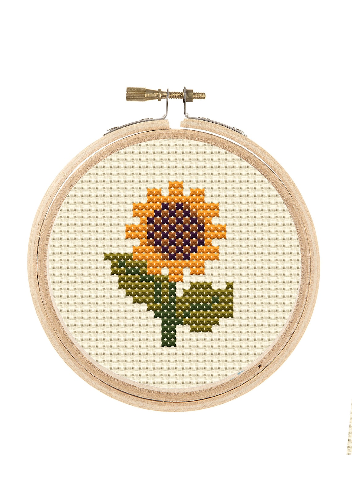 Sunflower, Modern Cross Stitch Pattern, Easy for Beginners, Rustic ...