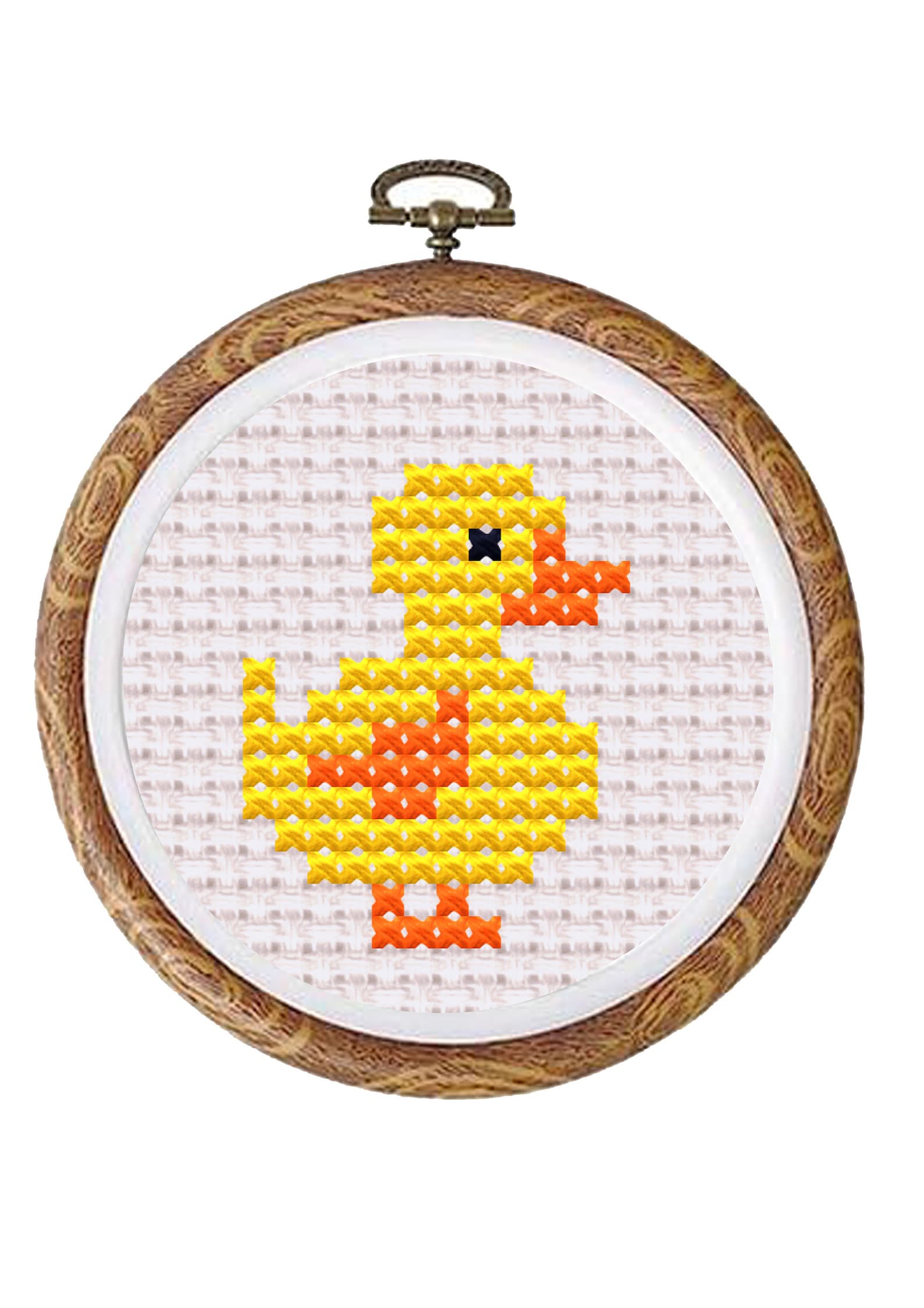 Quack Quack Counted Cross Stitch, Little Yellow Duckling, Tiny Chick ...