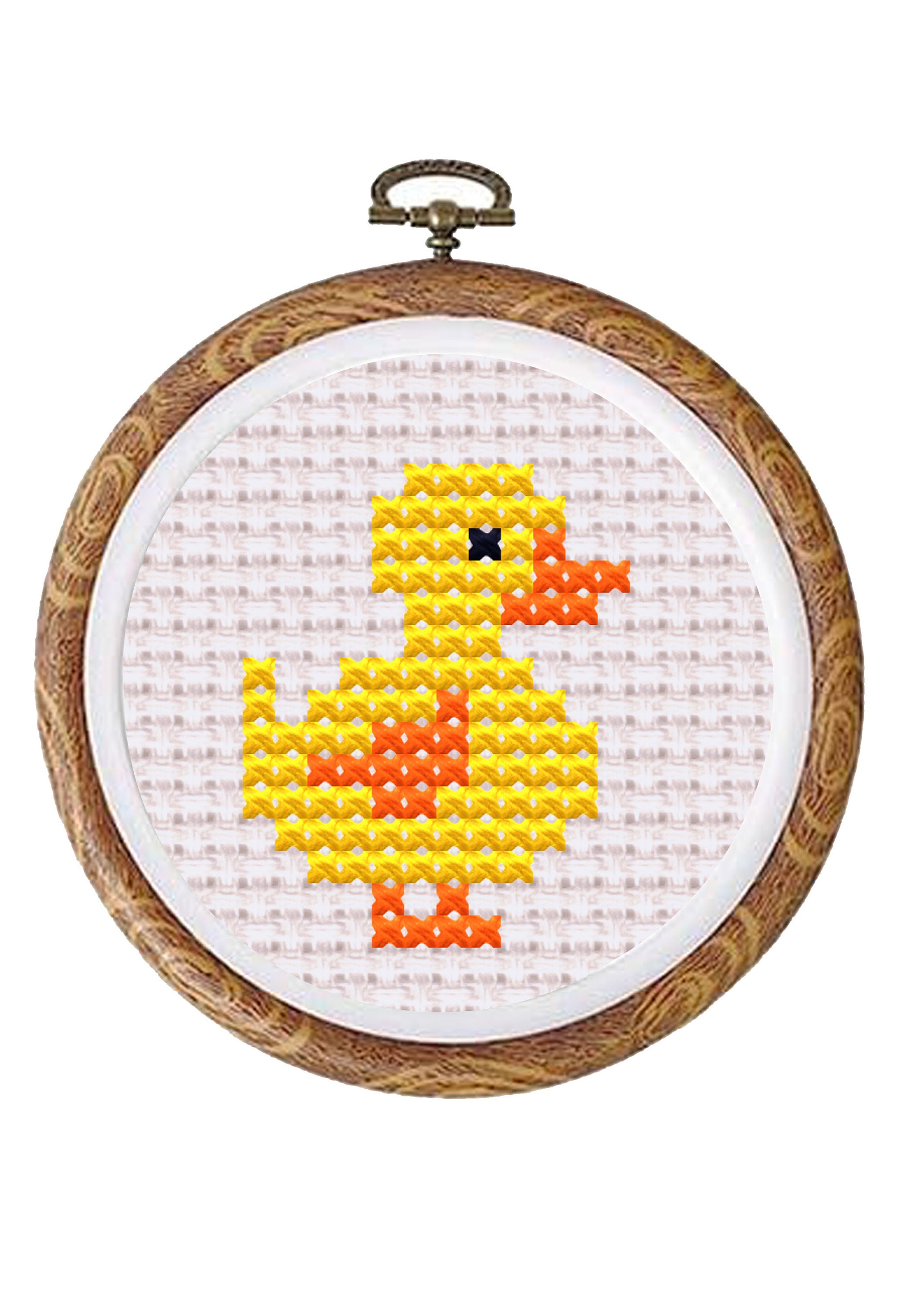 Quack Quack Counted Cross Stitch, Little Yellow Duckling, Tiny Chick ...