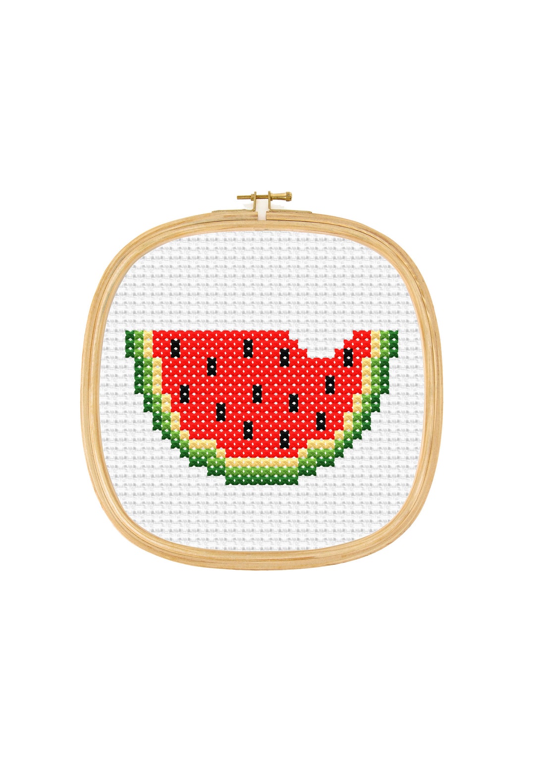 Watermelon Cross Stitch Pattern, Easy for Beginners, Karpouzi, Summer ...