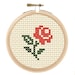 Mini Rose, Easy Cross Stitch Pattern, Instant Download PDF, Embroidery ...
