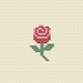 Tiny Rose Cross Stitch Pattern, Vintage Flower Embroidery, Mini Xstitch ...
