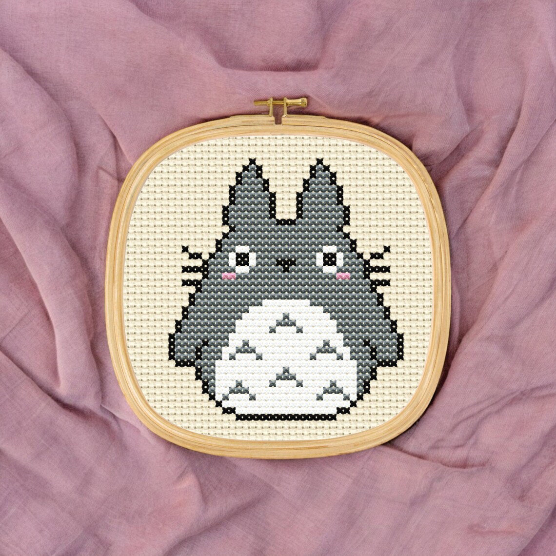 Totoro, Modern Cross Stitch Pattern, Gift for Studio Ghibli Fan ...