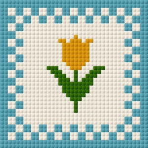 Tulip, Cross Stitch Pattern, Simple Stitching, Easy for Beginners ...
