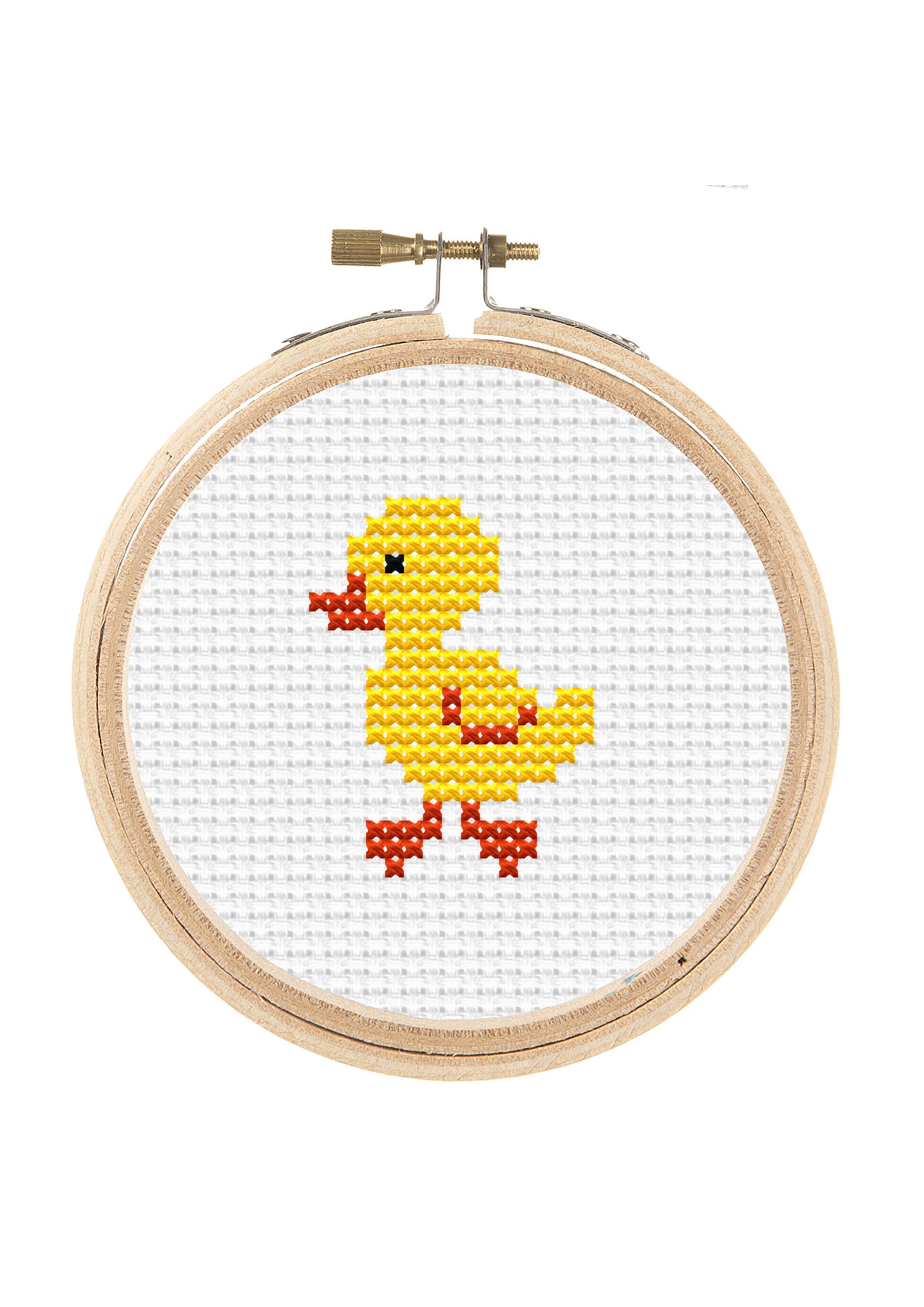 Tiny Duckling, Counted Cross Stitch Pattern, Easy Motif for Beginners ...