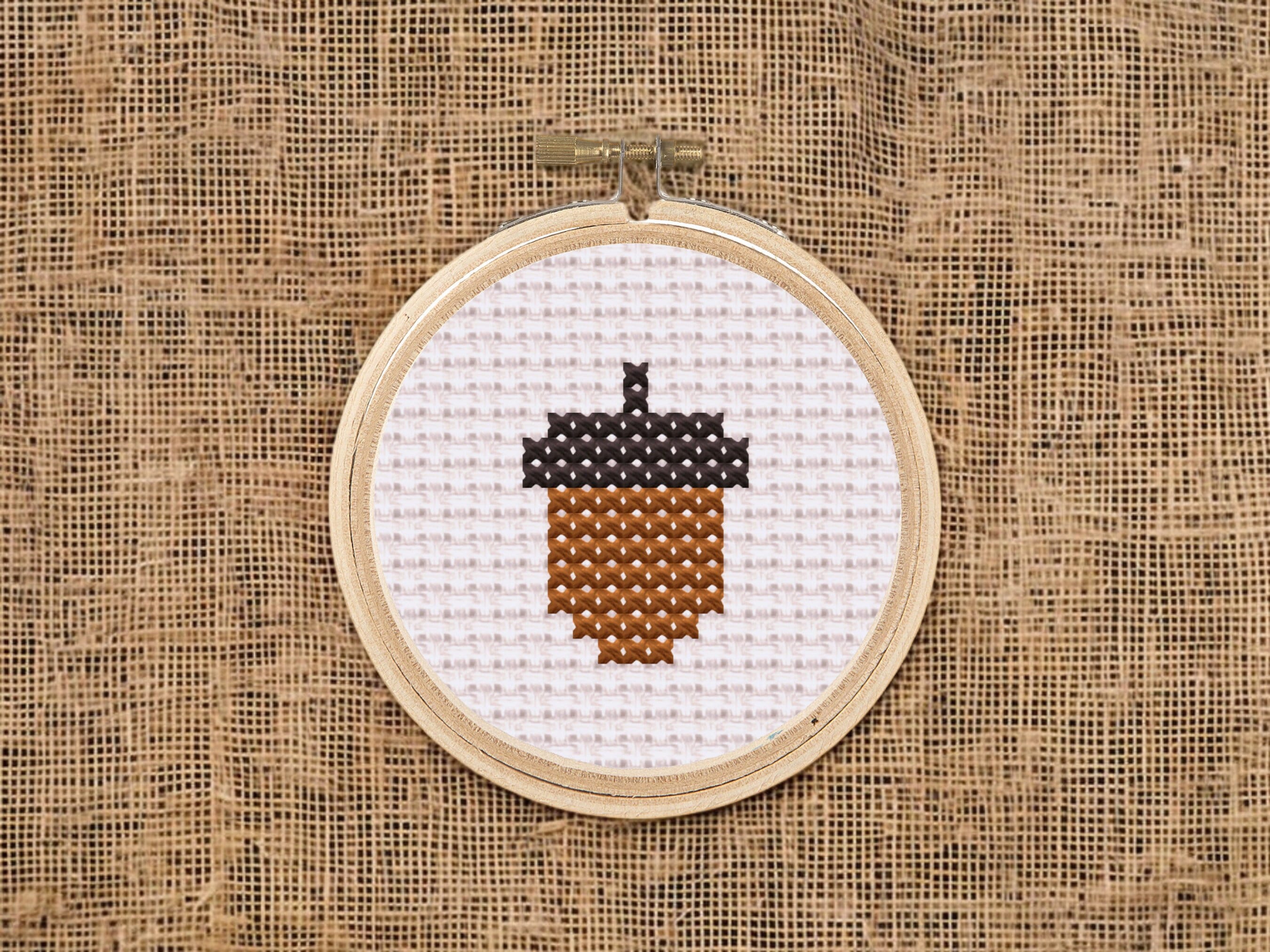 Simple and Rustic Acorn, Easy Pattern, Counted Cross Stitch Chart ...