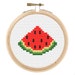 Watermelon Slice Cross Stitch Pattern, Easy for Beginners, Karpouzi ...