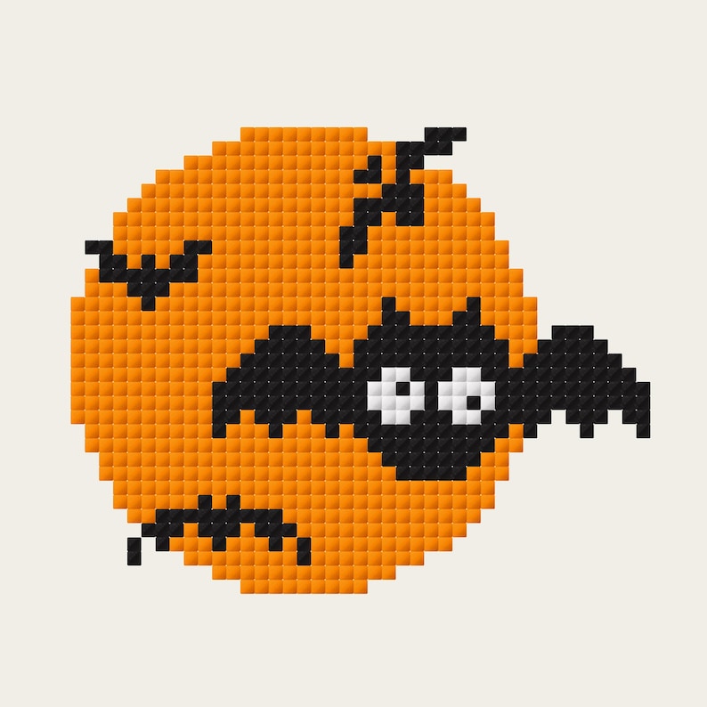 Halloween Bats Cross Stitch Pattern PDF, Easy for Beginners, Handmade ...