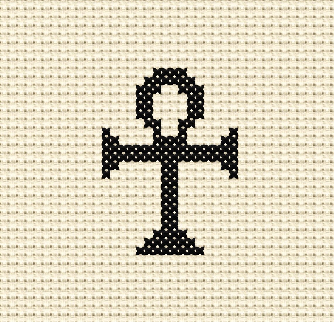Ankh Cross Stitch Pattern, Ancient Egyptian Symbol Embroidery ...