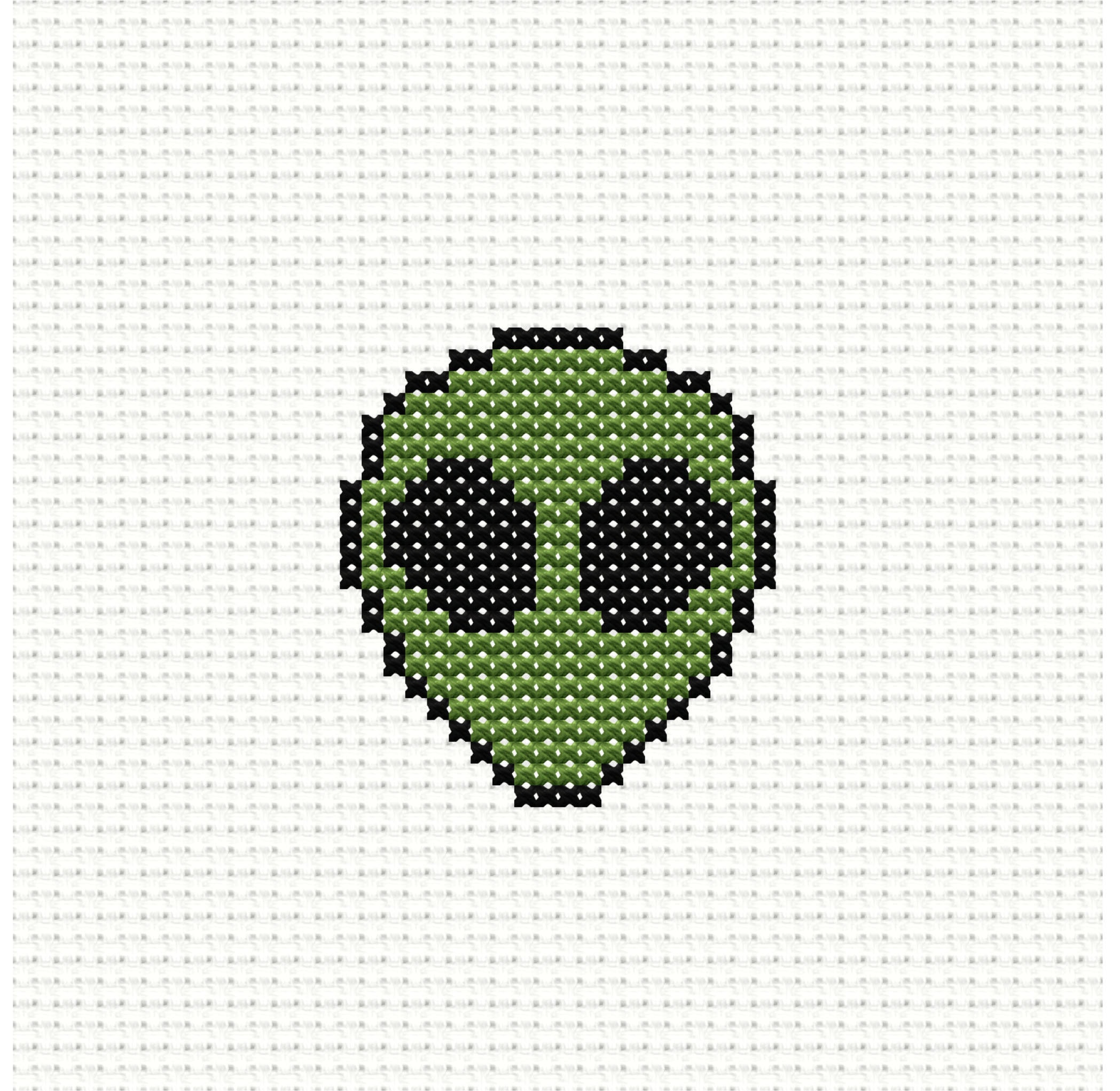 Miniature Alien Head, Spacey Cross Stitch Pattern, Simple X Stitch ...