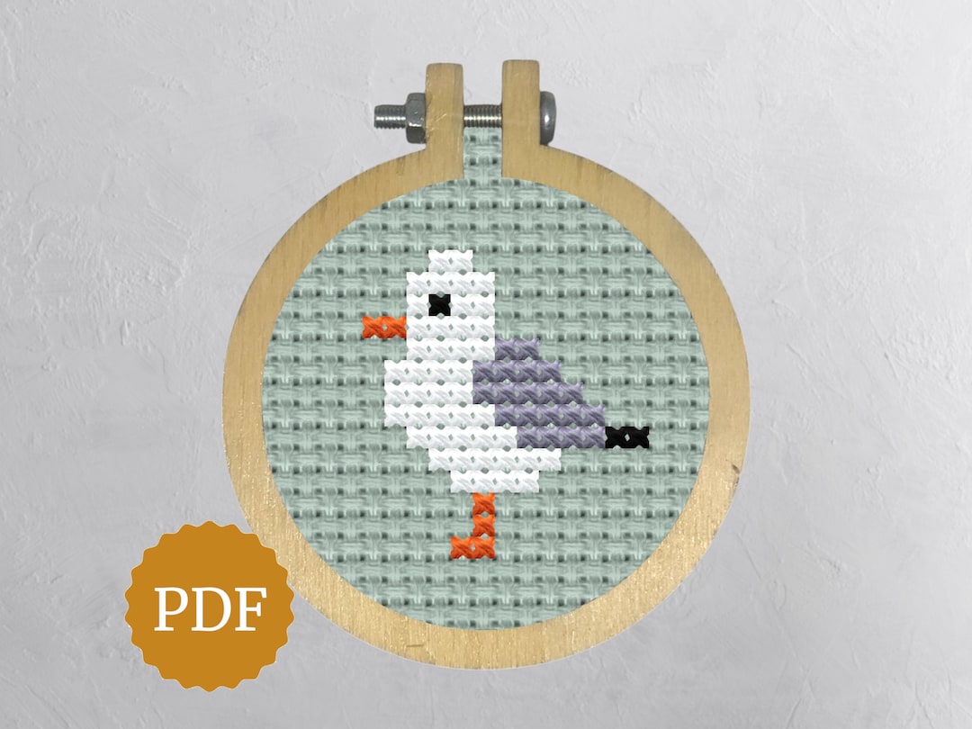 Super Easy Seagull Pattern PDF, Cross Stitch Chart, Instant Download ...