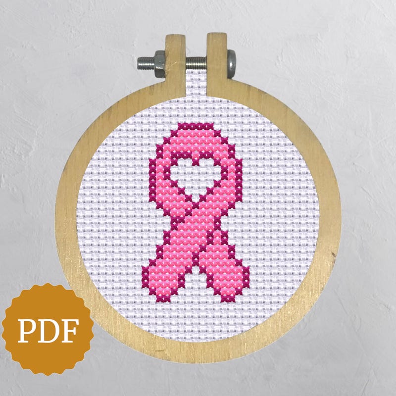 Breast Cancer Cross Stitch Pattern - Etsy